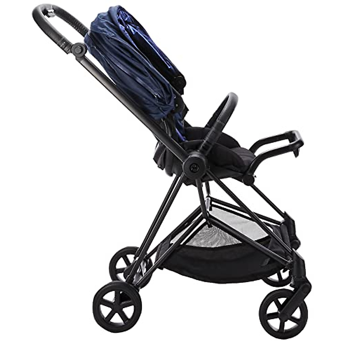 Cybex Mios 2 Complete Stroller, One-Hand Compact Fold, Reversible Seat, Smooth Ride All-Wheel Suspension, Extra Storage, Adjustable Leg Rest, XXL Sun Canopy, in Indigo Blue with Chrome/Black Frame