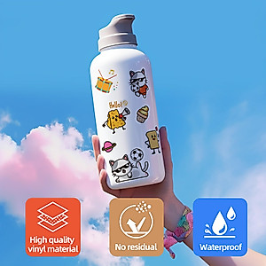 Sontanbao 98PCS Cute Water Bottle Stickers for Kids, Stickers for Water Bottles, Waterproof Stickers Vinyl Stickers Laptop Stickers Inspirational Stickers Pack
