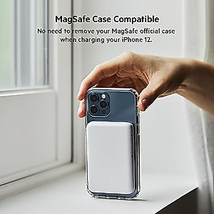 Belkin Wireless Power Bank w/MagSafe Compatible 7.5W Wireless Charging - Portable Magnetic Charging Bank - Compatible w/iPhone 15, 15 Plus, 15 Pro, 15 Pro Max, iPhone 14, AirPods, & More - White