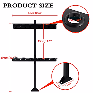 Trailer Racks for Lawn Equipment, Trailer Tool Rack Shovel Holder for Shovels, Rakes, Hoes, Landscape Hand Tool Rack for Open Trailers, Lawncare Trailer Accessories, with 6 Tool Holes&Rubber Grommets