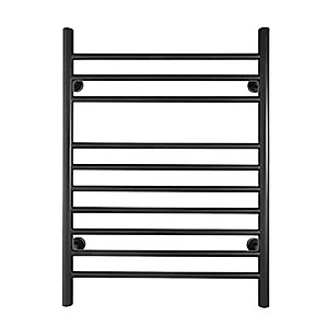 WarmlyYours TW-F10KS-HP Infinity Towel Warmer, Black, Dual Connection, 10 Bars