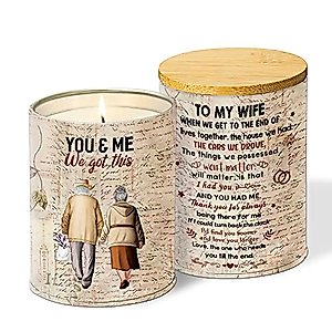 Lavender Candles Gifts for Wife from Husband, Wife Valentines Day Candles Gifts, Anniversary Wedding Candles Gifts for Wife, Birthday Gifts for Wife, Valentines Day Romantic Gifts for Her