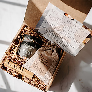 Relaxing Bath Gift Set For Women, Mothers Day Spa Gifts, Self Care Products For Women, Calm Essential Oil Roller, Oatmeal Lavender Bath Soak And Epsom Salts With Essential Oils, By Soulistic Root