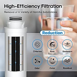 ICEPURE CTR-W1 CF Filter Replacement Cartridge, Replacement for Countertop Reverse Osmosis Water Filtration System, 3-6 Months Lifetime (1 Pack)