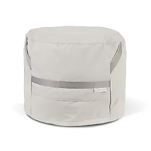 Covermates Round Accent Table Cover - Patio Outdoor Furniture Cover, Water Resistant Outdoor Ottoman/Side Table Cover, Prestige 900D Polyester, 36DIAMETER x 25H, Stone