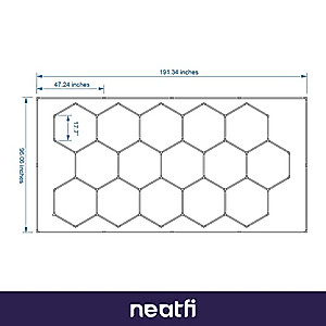 Neatfi LED Car Garage Light, Ceiling Light, Shop Light for Car Detailing, Garage, Workshop and Gym (15 Hex Grids, Cool White)