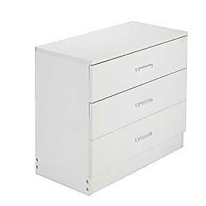 MAXCBD Nightstand Bedside Table Drawer Cabinet 3-Tier Drawers Nightstand Chest Dresser Organizer Storage Bedroom Cabinet Elegant Fine Workmanship Beautiful and Fashion Storage Tower Dresser