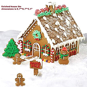 (Set of 10) 3D Cookie Cutter Set for Gingerbread Houses, Christmas Cookie Cutters for Kids, Gift Box Packaging