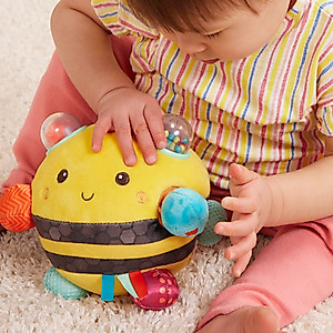 B. Sensory Plush Bumble Bee Baby ,Sensory Baby Toy – Bumpy Plush Bee with Fun Features, Interactive Play, Bumps, Colors, Textures & Sounds, Toys for Infants, Babies,Fuzzy Buzzy Bee – 0 Months +