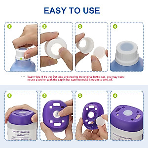 LANMU Bottle Cap Silicone Gasket for Swiffer Wet Jet Power Mop Cleaning Solution, DIY Reusable Bottle Refill Container (10 Pack)