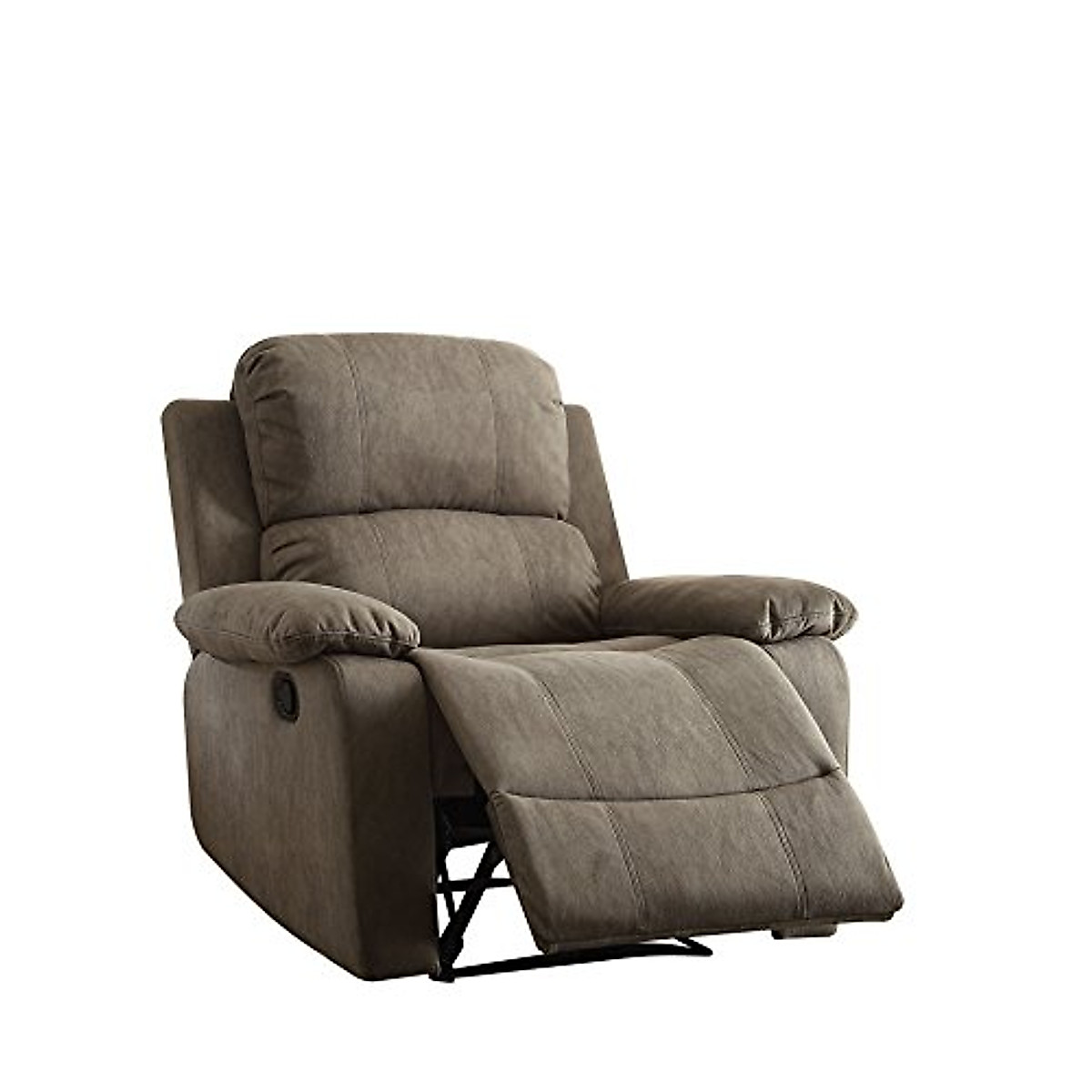 ACME Furniture Recliner, One Size, Gray Polished Microfiber