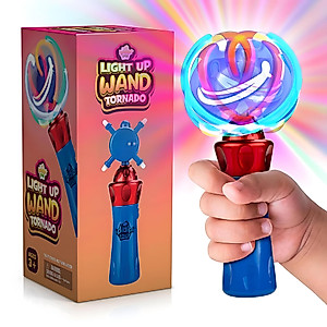 IPIDIPI TOYS Spinning Light Up Wand for Kids – LED Sensory Magic Swirling Light Up Wand, Fun Spinning Toy for Toddlers, Boys and Girls, Christmas Party Favors, Stocking Stuffers, Cool Lighted Spinner