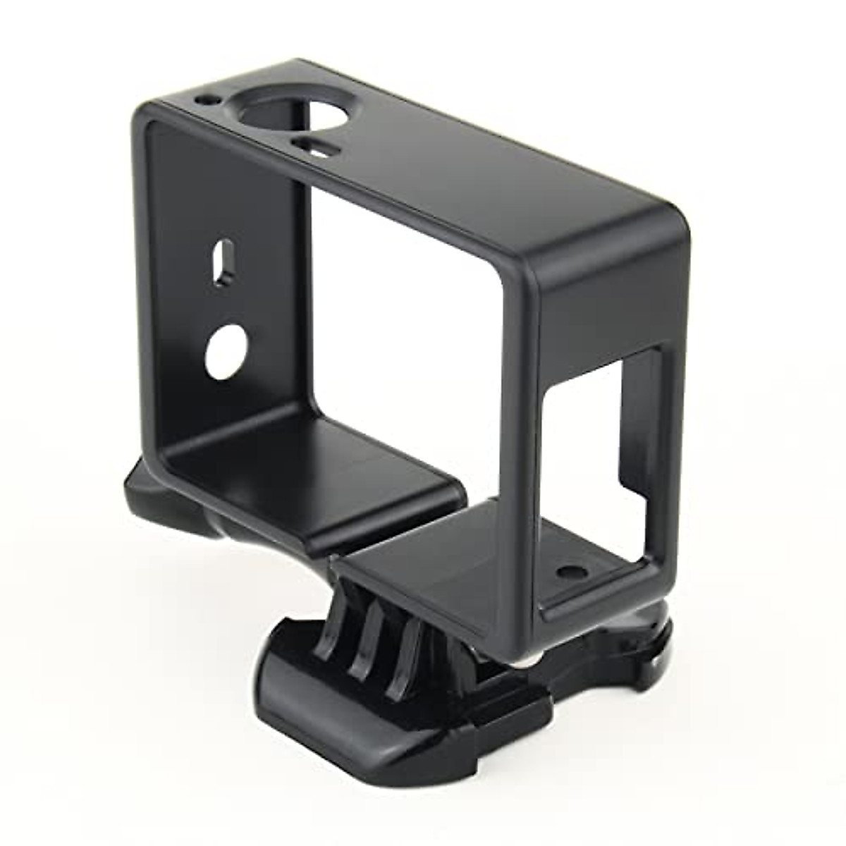 SOONSUN Frame Mount Housing Case with Basic Buckle and Long Thumb Bolt Screw for GoPro Hero 3 3+ 4 Camera and All Slots Fully Accessible-Black