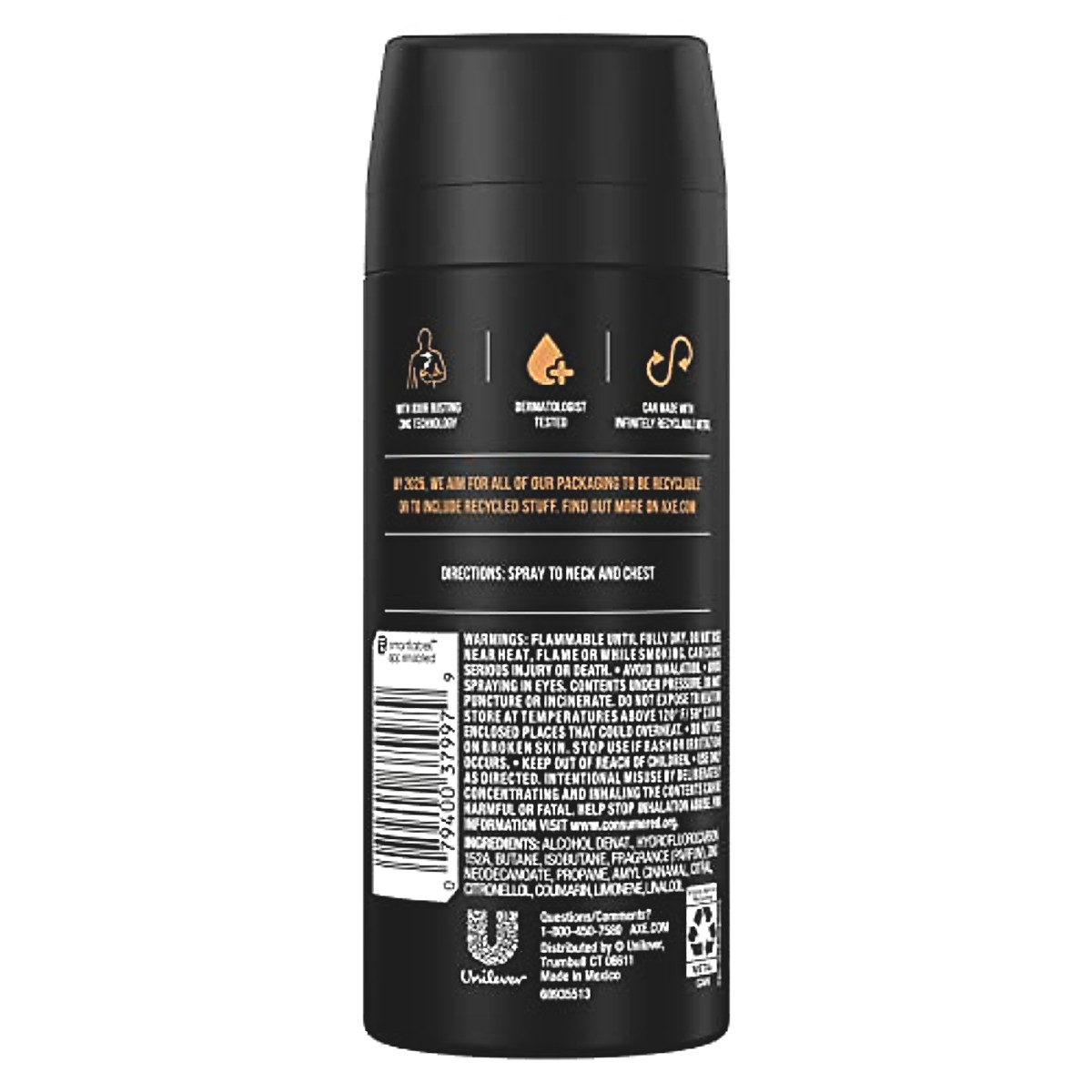 AXE Body Spray Deodorant Dark Temptation for Long Lasting Odor Protection Deodorant for Men Formulated Without Aluminum 4.0 oz