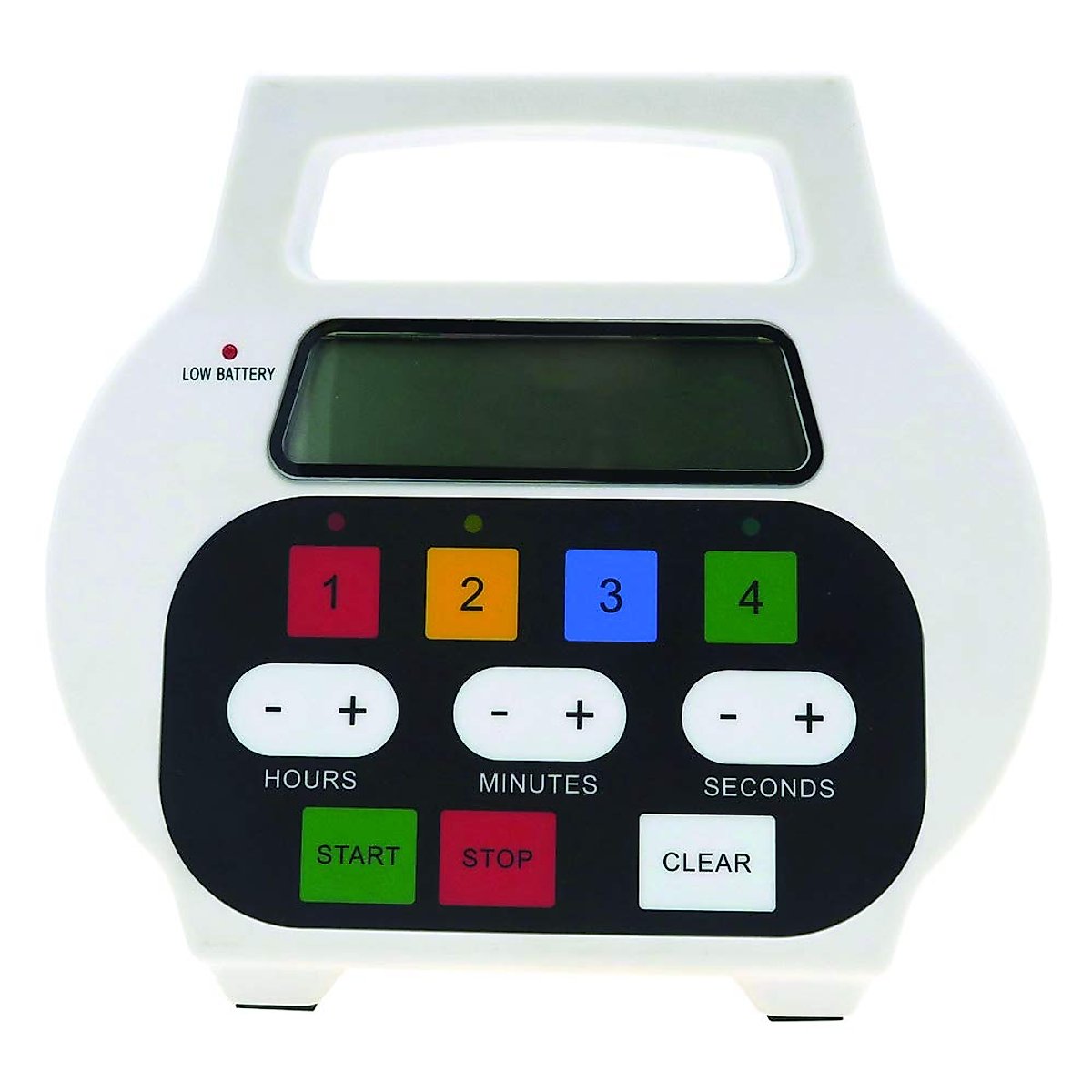 Chef Master 90218 Kitchen Timer, Timers for Cooking, Digital Timer, Cooking Timer, 4-Channel Timer, Egg Timer, Study Timer, Desk Timer with Large Display with Up to 10 Hour Count Down
