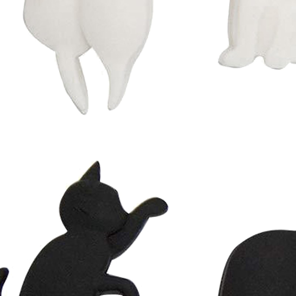 Libcflcc Heat-Resistant Silicone Tea Bag Clips Set of 6 Cartoon Cat-Shaped Reusable Holders for Bags Drink Markers Food 6pcs
