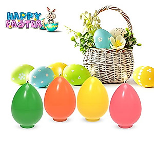 6 Pack Easter Egg Candles, Unscented Multi-Color Ball Candles, Smokeless and Dripless Tealight Candles
