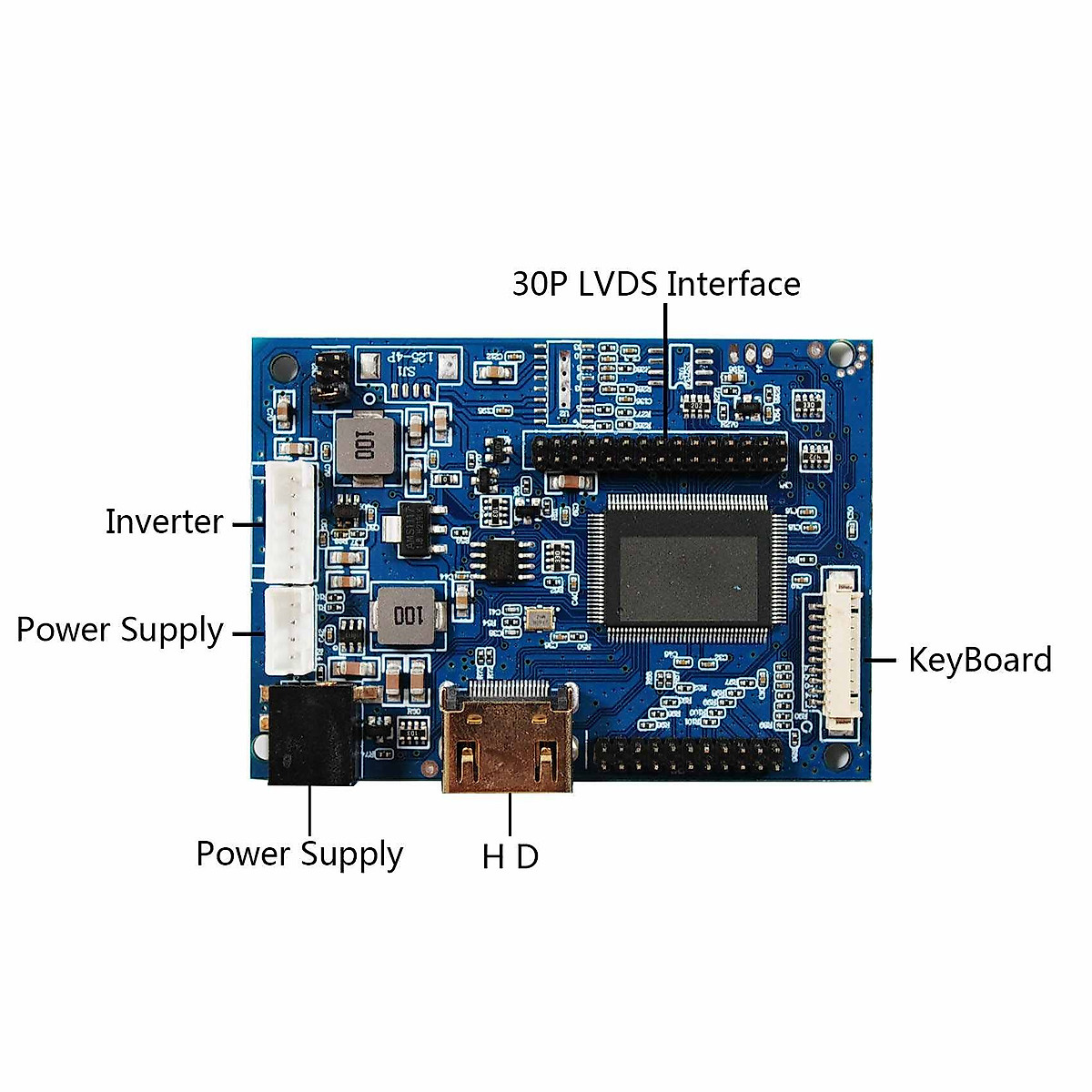 VSDISPLAY 7" 7 inch 800×600 4:3 CLAA070MA0ACW LCD Screen TFT Monitor and HD-MI LCD Controller Board 60 pin