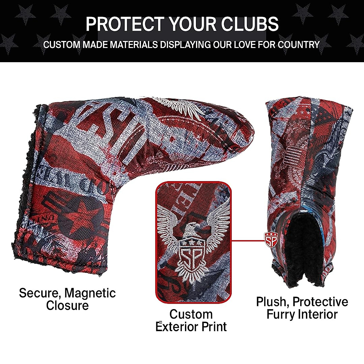 Subtle Patriot Putter Golf Club Head Cover (Patriot)