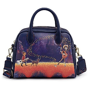 Loungefly Pixar Coco Marigold Bridge Guitar Strap Crossbody Purse Handbag