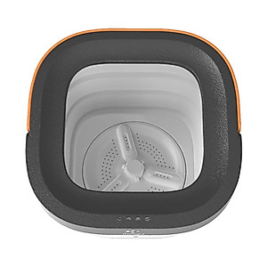 Portable Mini Folding Clothes Washing Machine, Bucket Automatic Home Travel Self-Driving Tour Underwear Foldable Washer, Pink