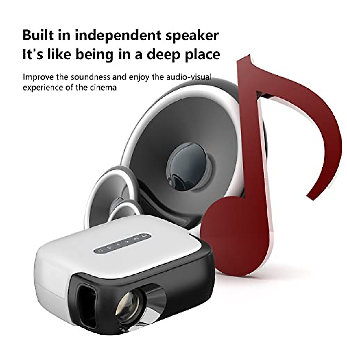 Mini Projector 1080P HD Portable Projector with 100 Inch Large Screen Home Apartment Must Haves Electronics Tech Gadgets Mini TV Birthday Gifts for Men Personalized Gifts