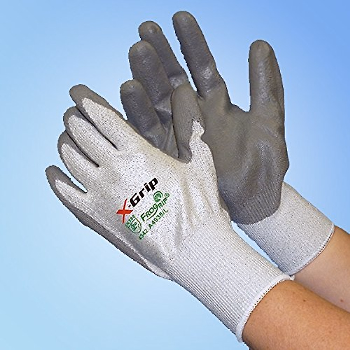 Liberty Glove & Safety Cut Resistant Palm Coated Glove, Gray, LG, pair
