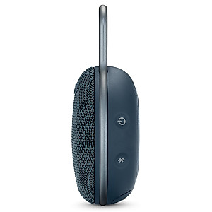 JBL Clip 3, Blue - Waterproof, Durable & Portable Bluetooth Speaker - Up to 10 Hours of Play - Includes Noise-Cancelling Speakerphone & Wireless Streaming