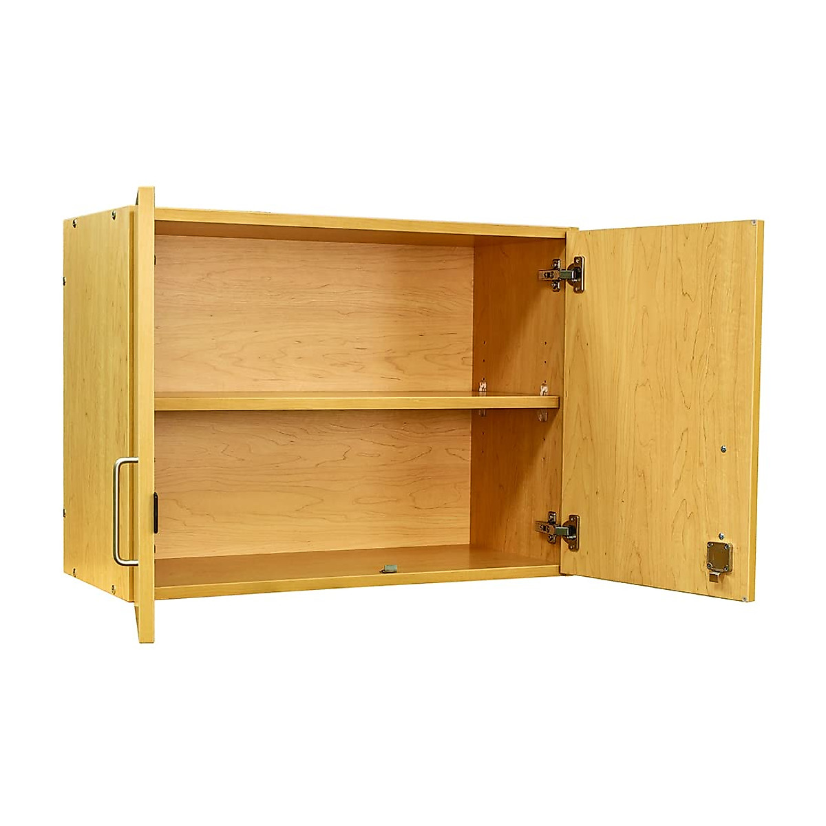 Tot Mate Wall Mounted Storage Lock Cabinet - 30in Wide | Ready-to-Assemble, Maple/Maple