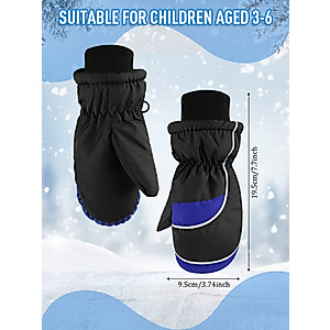 4 Pairs Kids Winter Snow Gloves Mittens Waterproof Warm Ski Gloves Windproof Children Ski Gloves for Boys Girls Cold Weather (Classic Style)