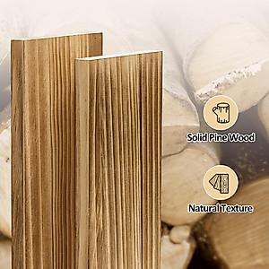 Afuly Small Wall Shelves for Bedroom Living Room, Wood Floating Shelf for Wall, Decorative Shelf Set of 2 for Book Plant Display Organizer, Natural Brown Modern Home Decor, Solid Wood 12 Inch