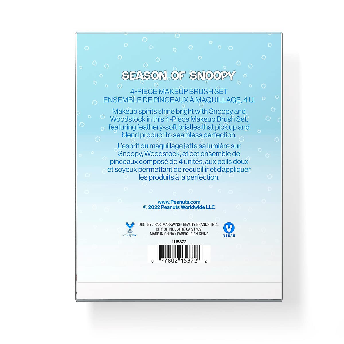 wet n wild Peanut Collection Season of Snoopy 4-Piece Makeup Brush Set