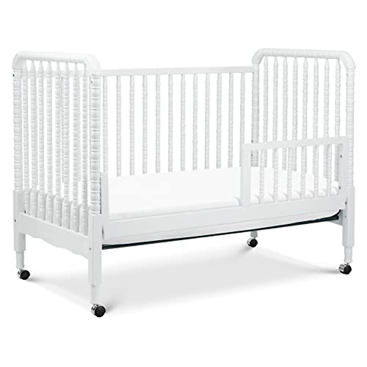 DaVinci Jenny Lind 3-in-1 Convertible Crib in White, Removable Wheels, Greenguard Gold (Mattress Not Included)