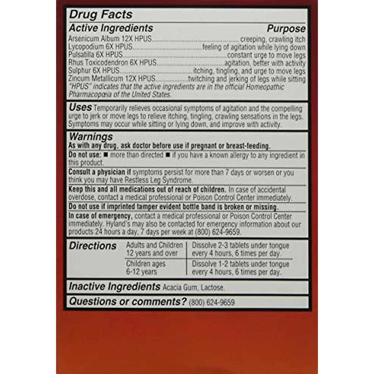 Hyland's Restful Legs Tablets 50 ea (Pack of 2)