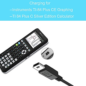YEHUIM Charger Cable Compatible with Texas Instruments TI-84 Plus CE, TI 84 Plus C Silver Edition, TI Nspire CX/TI Nspire CX CAS Graphing Calculator Charging Cord