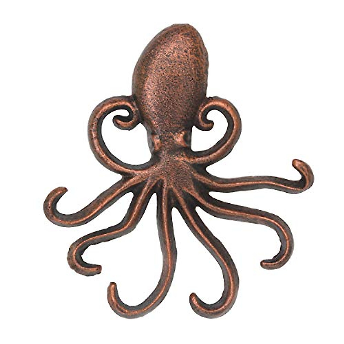 Stonebriar Cast Iron Octopus Decorative Wall Hook, Unique Nautical Design, Multiple Hooks , Bronze