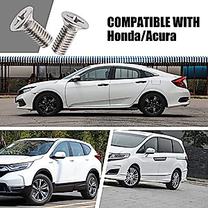 JDDRY 12PCS Stainless Steel Brake Disc Rotor Screws,93600-06014-0H- Compatible With Honda, Acura, Hyundai and Kia,Retaining Hardware Bolts Screw Kit for Front and Rear(Silver,12PCS)