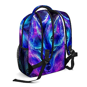 Wolf Galaxy Sky Kids Backpack, Daypack Bag for Men Women Boys Girls School Travel One Size