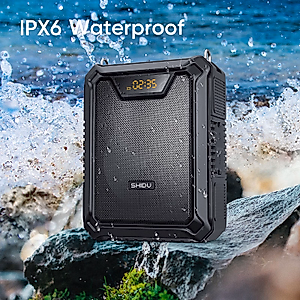 30W Voice Amplifier Wireless Microphone, SHIDU Classroom Microphone for Teachers Wireless Bluetooth Voice Speaker Portable PA Systems Speaker for Teachers,Classroom, Meetings and Outdoors