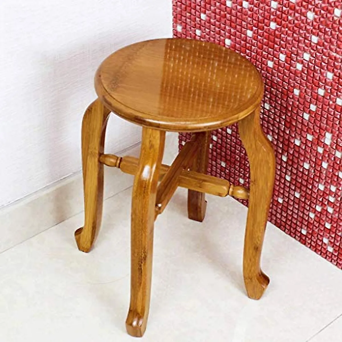 CZDYUF Wooden Bench - Antique Round Stool Dining Table Bench Home Elm Stool Small Wooden Bench Flower Pot Holder - Wood Stool