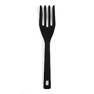 RSVP International (EFF-TQ) Silicone Flexible Fork, Black, 11" | Mixes Ingredients, Mashes Food, Whisks Eggs, & More | Dishwasher Safe & Heat Resistant | Baking, Serving, Mixing Made Easy
