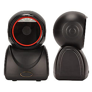 FLEXMAN Desktop QR Code Scanner, 1D 2D Fast Decoding CMOS USB QR Code Scanner, 3 Scanning Mode QR Desktop Barcode Scanner for Shopping Malls, Supermarkets (Black)