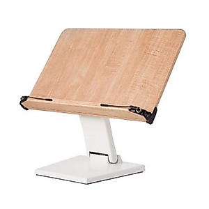 EYELEVEL Wooden Book Stand Reading Rest Bookrest Cookbook Laptop Holder for Textbook Music Score Desk Laptop Height Adjustable 270° Angle Adjustable with withmolly USB led Book Light