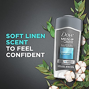 DOVE MEN + CARE Hair + Skin Care Regimen Personal Care for Men Clean Comfort + Fresh & Clean Body Wash, 2-in-1 Shampoo and Conditioner, and Antiperspirant Clinical Deodorant