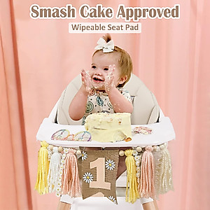 6-in-1 Baby High Chair, Convertible Highchair for Babies and Toddlers with Storage Plate & Dishwasher Safe Tray, Infant Feeding Chair, Wooden High Chair with Hard Beech Wood Legs