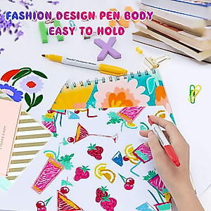 Permanent Markers, 30 Colored Fine Point Marker Pens, Waterproof Marker Works on Paper, Plastic, Wood, Metal and Glass