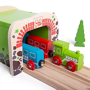 Bigjigs Rail, Double Tunnel, Wooden Toys, Train Set, Train Tunnel, Wooden Train Track Accessories, Bigjigs Accessories, Train Toys, Train Tunnel For Kids