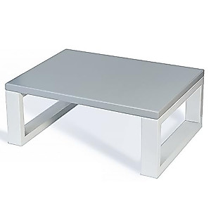 CONSDAN Step Stool with Metal Frame, Solid Hardwood Step Stool for Toddler/Kids/Adult, Portable Step Stool for Bedroom Bathroom-Grey