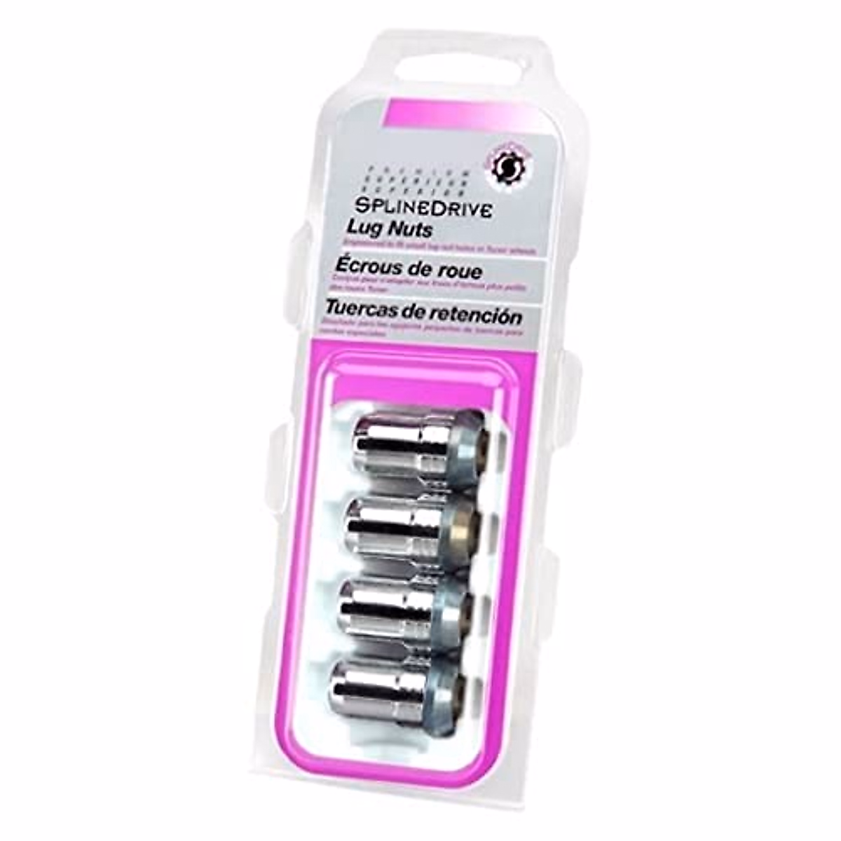 McGard SplineDrive Lug Nut Compatible With Dodge Daytona 1984-1993 | Cone Seat | M12 x 1.5 | 1.24in. Length | 4-Pack | Chrome | Requires Tool