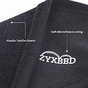 ZYXBBD Ear Warmers for Women and Men-Fleece Winter Ear Warmer Headband Ear Muffs for Jogging Running Hiking Cycling Skiing (Black+Red)